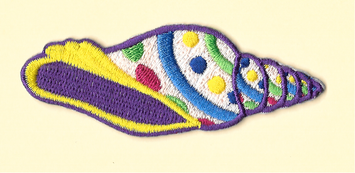Seashell - Beach - Summer - Colorful Embroidered Iron On Applique Patch ...