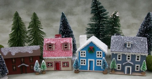 Putz house kit - Make 4 house - 3" tall - assembly required - Set A | eBay