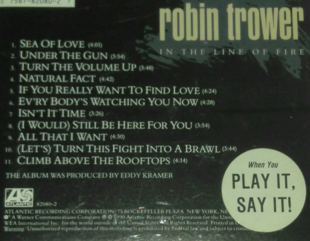 Robin Trower In The Line Of Fire CD RARE 75678208027| eBay