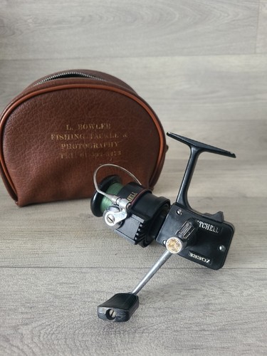 Vintage Mitchell 3330Z Fixed Spool Fishing Reel & leather case | eBay UK