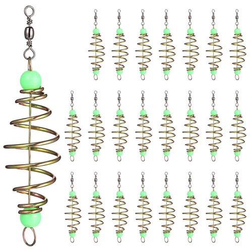 24 Pcs Luminous Bead Fishing Bait Carp Spring Feeder Cage Accessory | eBay