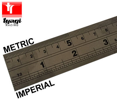 300MM (12") STEEL METAL SCALE RULER DUAL MARKINGS METRIC AND IMPERIAL ...