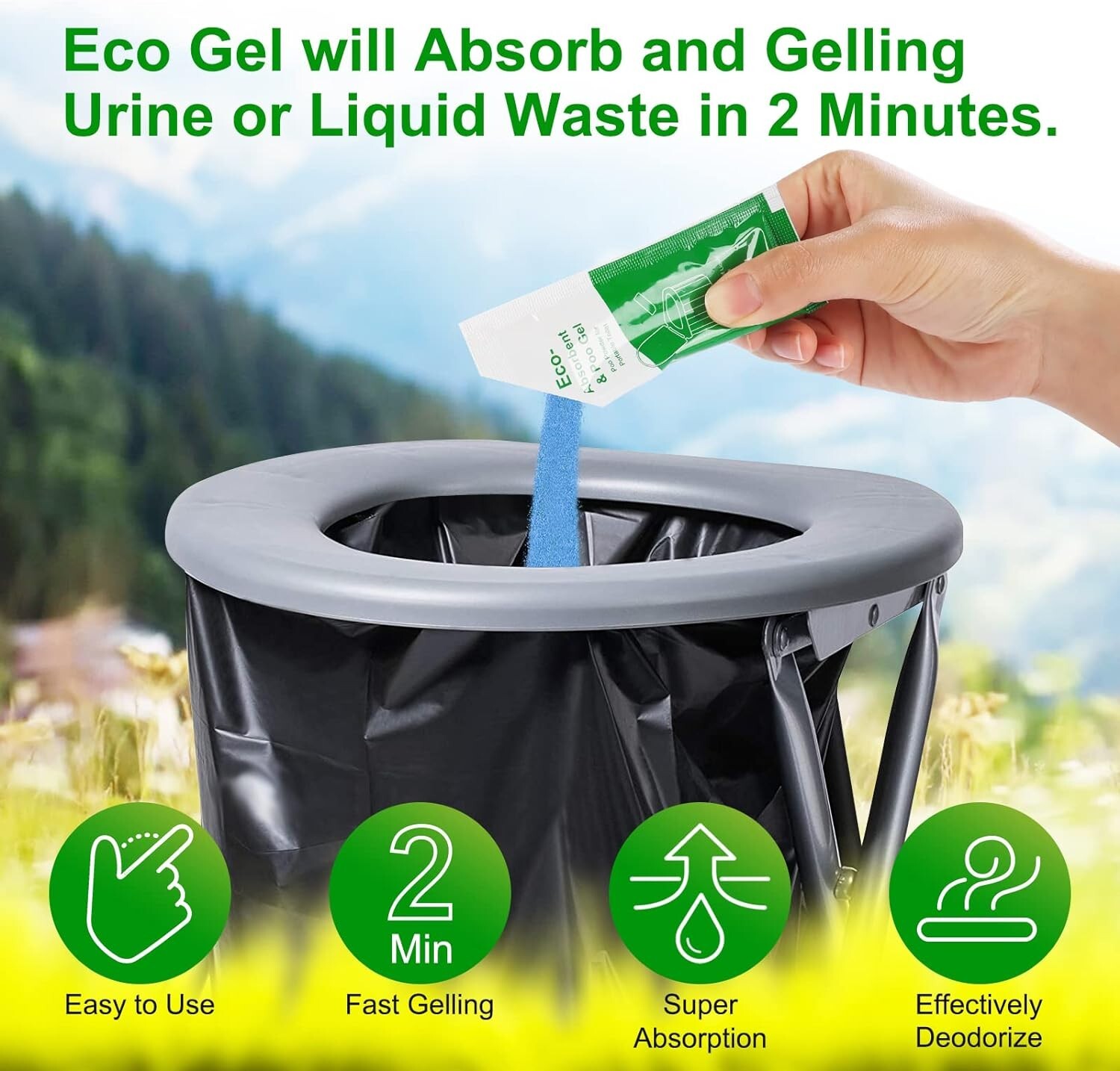 25Pack Poo Powder for Portable Toilet Camping Toilet Chemicals ...