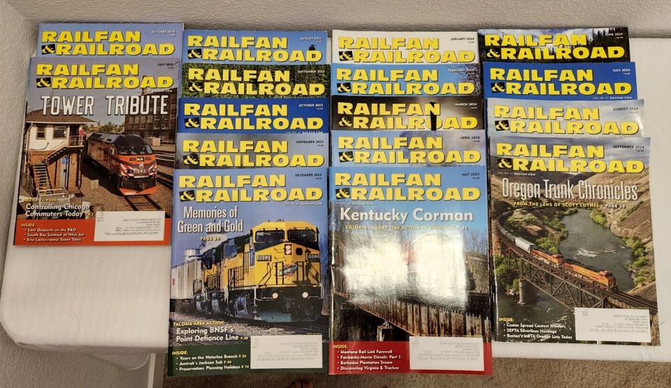 Lot of 16 Issues - Railfan & Railroad Magazine | eBay