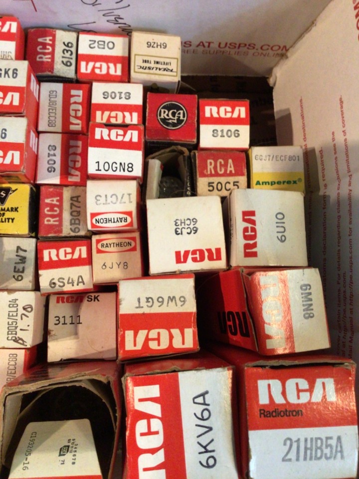 VINTAGE RCA ELECTRONIC VACUUM TUBE LOT OF 54 RADIO AUDIO TV NEW OLD ...