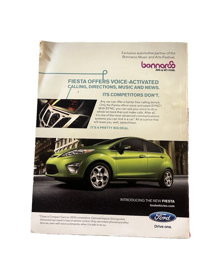 Bonnaroo 2010 Music & Arts Festival Pocket Program Guide with Foldout ...