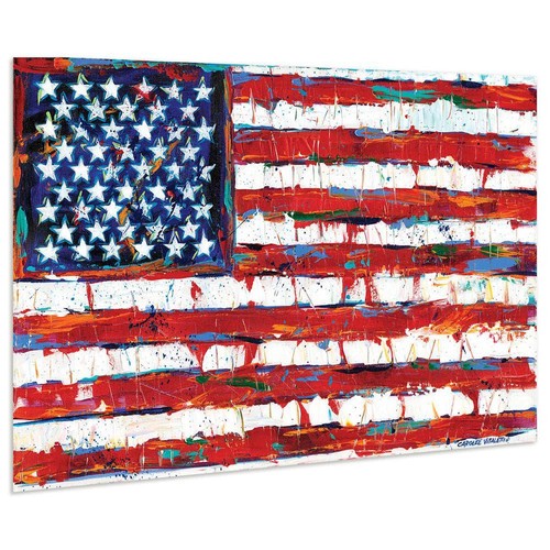 Dramatic Stars and Stripes - American Flag by EAD Art Coop Frameless ...