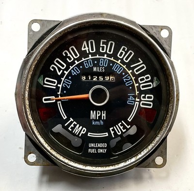 Jeep CJ Speedometer Fuel Temperature Gauge Odometer 90 mph factory CJ5 ...