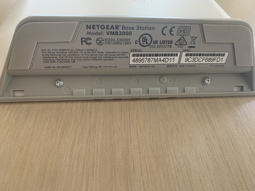 Netgear Arlo VMB3000 Security Base Station Wireless WiFi Router & Power ...