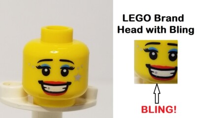 LEGO Dancer Smile Head Star BLING Red Lipstick Blue Eyeshadow 2011 ...