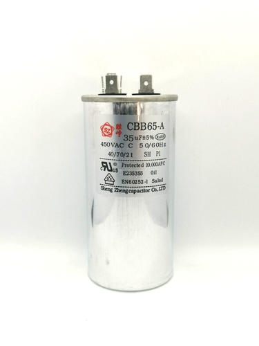 CBB65A-1 450VAC 35uF Air Conditioner Appliance Motor Run Capacitor ...