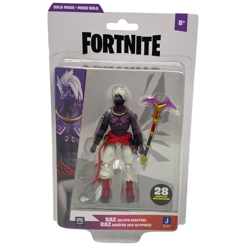 Fortnite Solo Mode RAZ Glyph Master 4" Action Figure 2022 Jazwares New ...