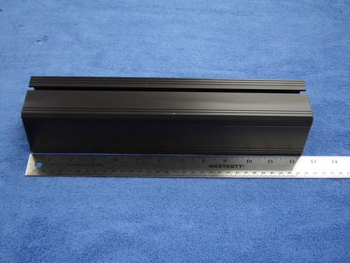 Black Aluminum Electronic Project Box Enclosure Case, 12.5" Long with ...
