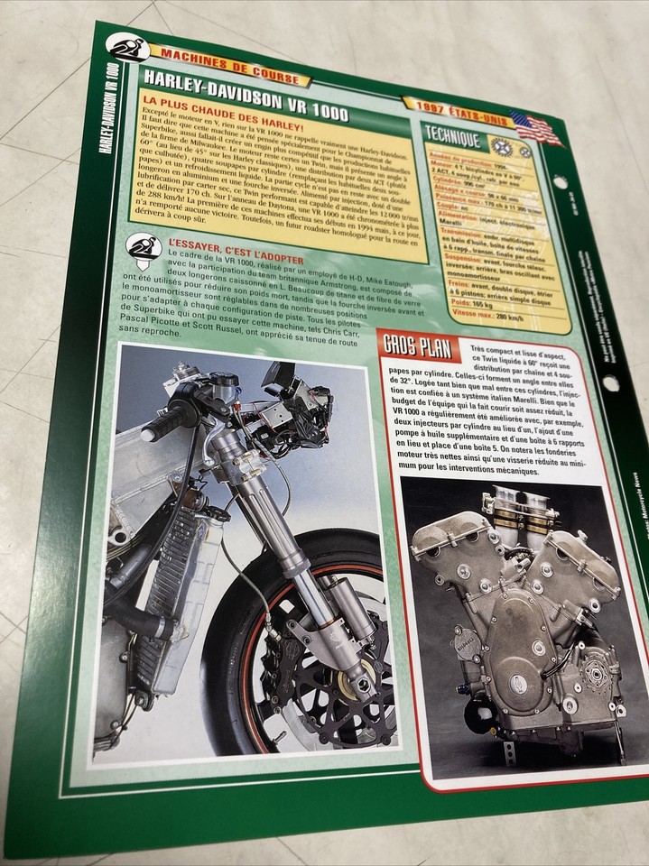 Harley Davidson VR1000 1997 1000 VR Motorcycle Passion Collection Atlas ...
