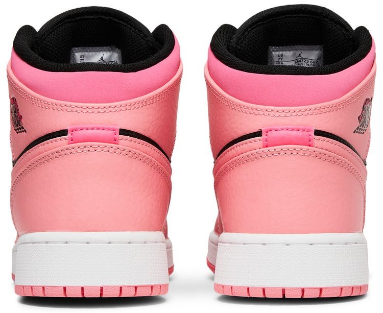 Air Jordan 1 Mid Grade School Coral Chalk 554725-662 Youth Size | eBay