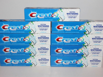 LOT(9) CREST PLUS COMPLETE EXTRA WHITENING TOOTHPASTE CLEAN MINT 5.4OZ ...