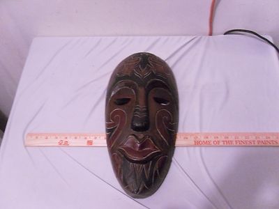 Vintage Wood Carved Tiki Mask Large 16 Inch Made In Philippines Tiki ...