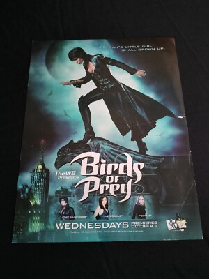 Birds of Prey TV Show Poster The WB 2002 Rare Ashley Scott Dina Meyer ...