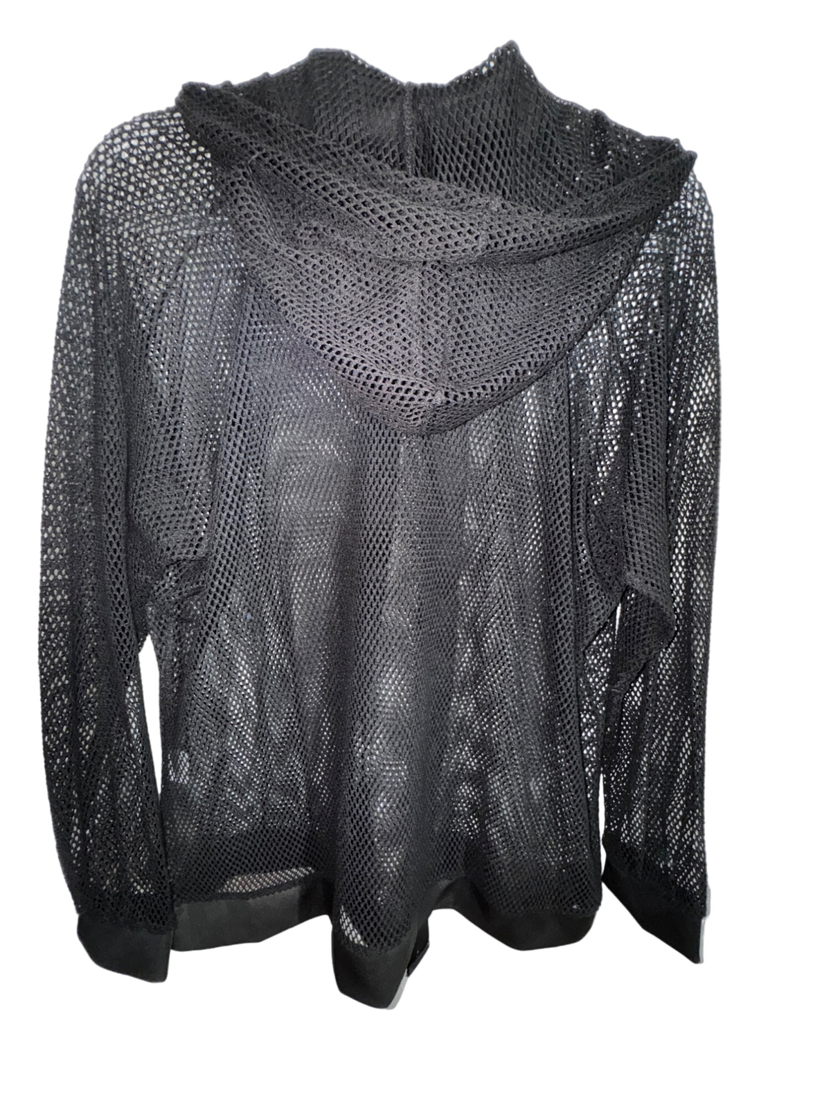 LonDunn By Missguided Mesh Hoodie Shirt Top UK 12/US 8 Black Hip Hop ...