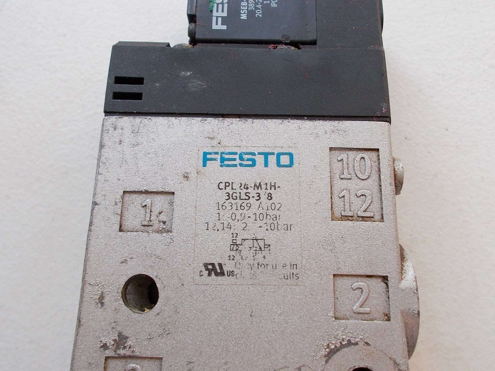 Festo CPL24-M1H-3GLS-3 Solenoid Valve Assembly 163169 MSEB-3-24VDC ...