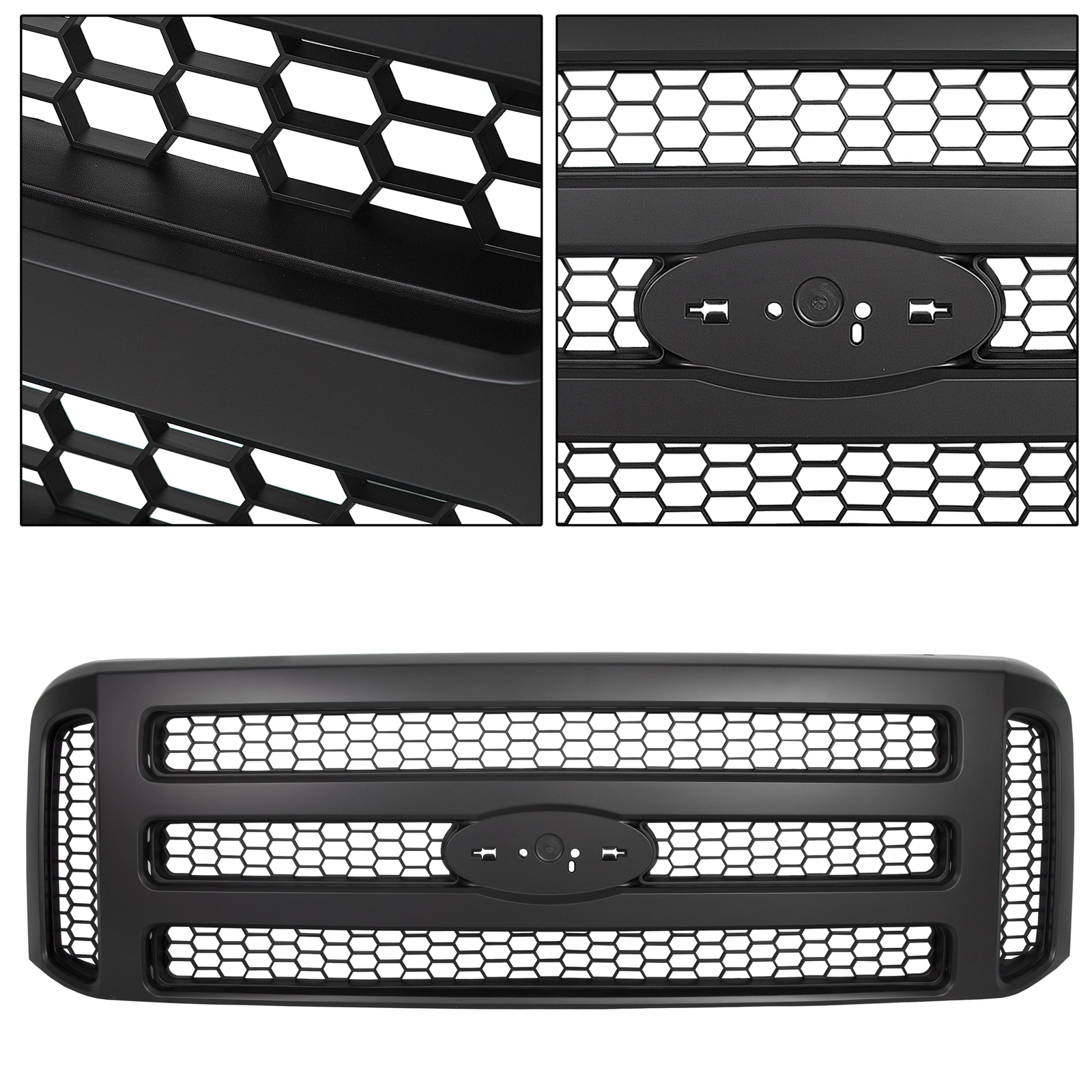 1999-2004 Ford F250 F350 F450 F550 Matte Black Grille Conversion For ...