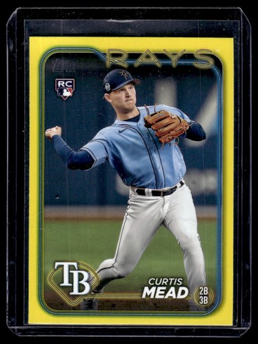 2024 Topps Series 1 Yellow Border Curtis Mead RC Tampa Bay Rays #82 | eBay