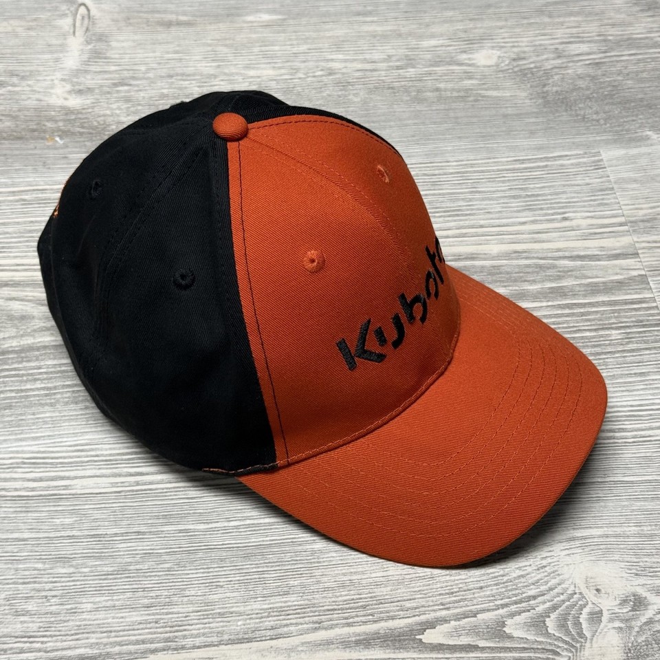 Kubota Hat K-Products Men's Adjustable Black Orange Value Implement ...