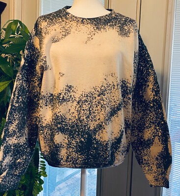Splatter Bleached Sweatshirt Gildan Brand Unisex Size Medium | eBay