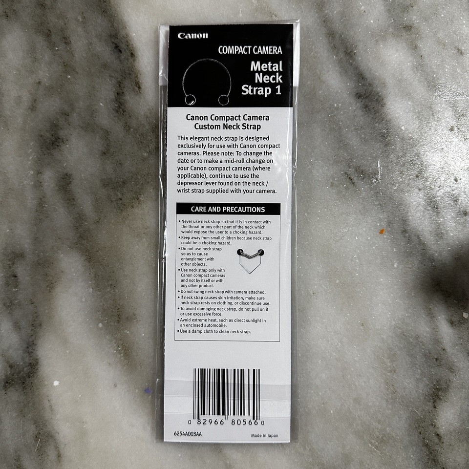 CANON Compact Camera- Metal Neck Strap - 34” Length - Sealed - FAST ...