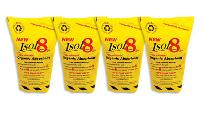 Isol8 Oil Spill Granules Organic Absorbent Workshop/Garage Clean Up 4x ...