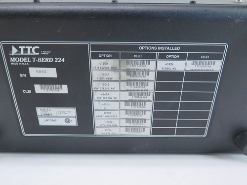 TTC Acterna T-Berd 224 PCM Analyzer w/ Options - Read Description | eBay