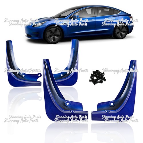 For Tesla Model 3 2017-2023 Mud Flaps Splash Guards Mudguard (Glossy ...