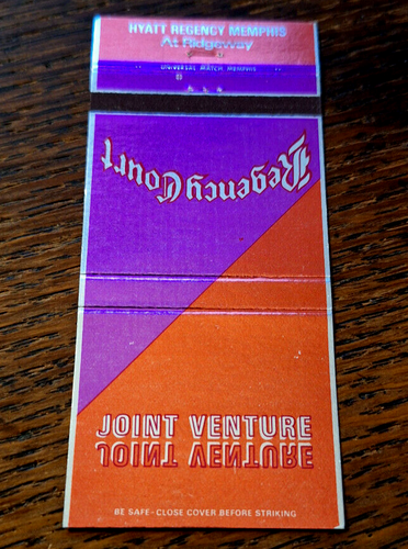 Vintage Matchbook: Joint Venture, Hyatt Regency Court, Memphis, TN | eBay