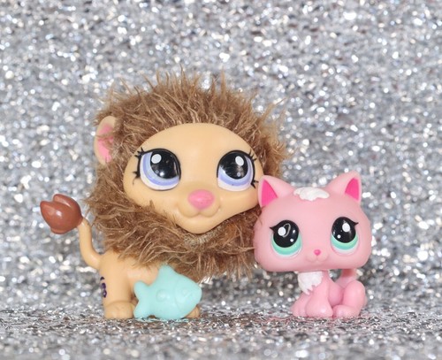 Littlest Pet Shop Authentic LPS #2574 #2575 ‘Cuddliest’ Fuzzy Lion ...