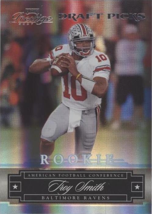 2007 Playoff Prestige - Rookie Troy Smith #153 Draft Picks Light Blue ...