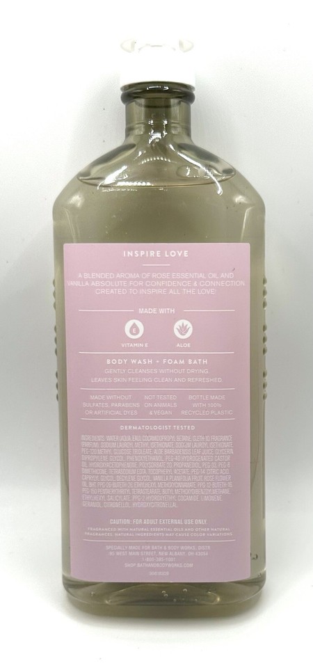 NEW Bath & Body Works Aromatherapy Inspire Rose & Vanilla Body Wash + Foam Bath | eBay
