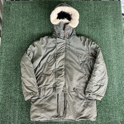 VTG 80s Men's Lancer USAF N-3B Parka, Extreme Cold Weather Jacket Coat ...