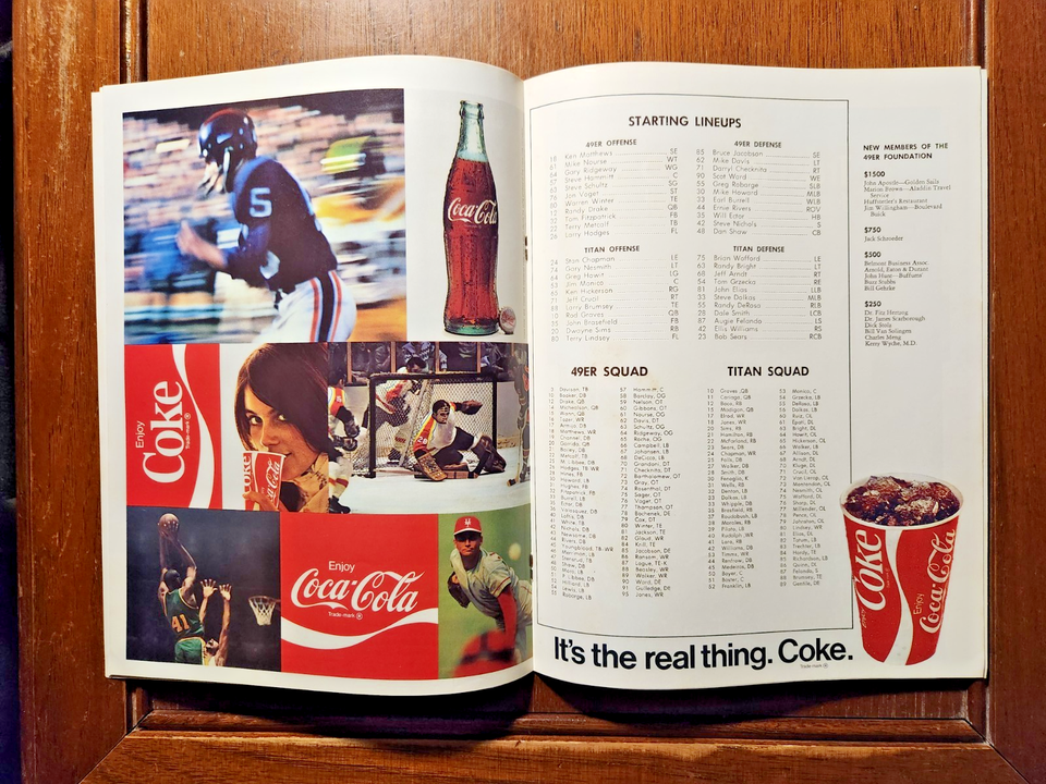 1972 CAL STATE LONG BEACH vs CAL STATE FULLERTON Football Program TERRY ...