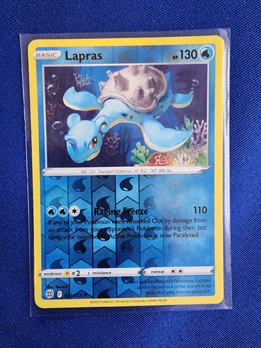 Lapras 031/172 Reverse Holo Rare Brilliant Stars Sword & Shield Pokémon ...