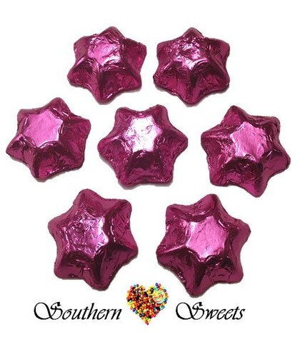 1KG PINK FOILED STARS MILK CHOCOLATE CANDY BUFFET BAR PINK LOLLIES ...