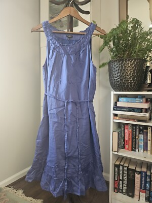 Talbots, blue, 100% Cotton sundress, size 10. | eBay