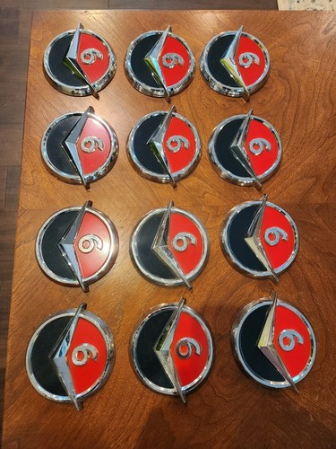 VINTAGE 1960 61 GMC / GM TRUCK V6 FENDER EMBLEM SET OEM 2382167 | eBay