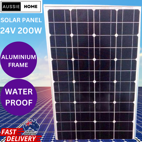 24V 200W Solar Panel Aluminium Frame Mono House Caravan Boat 200W 24vp ...