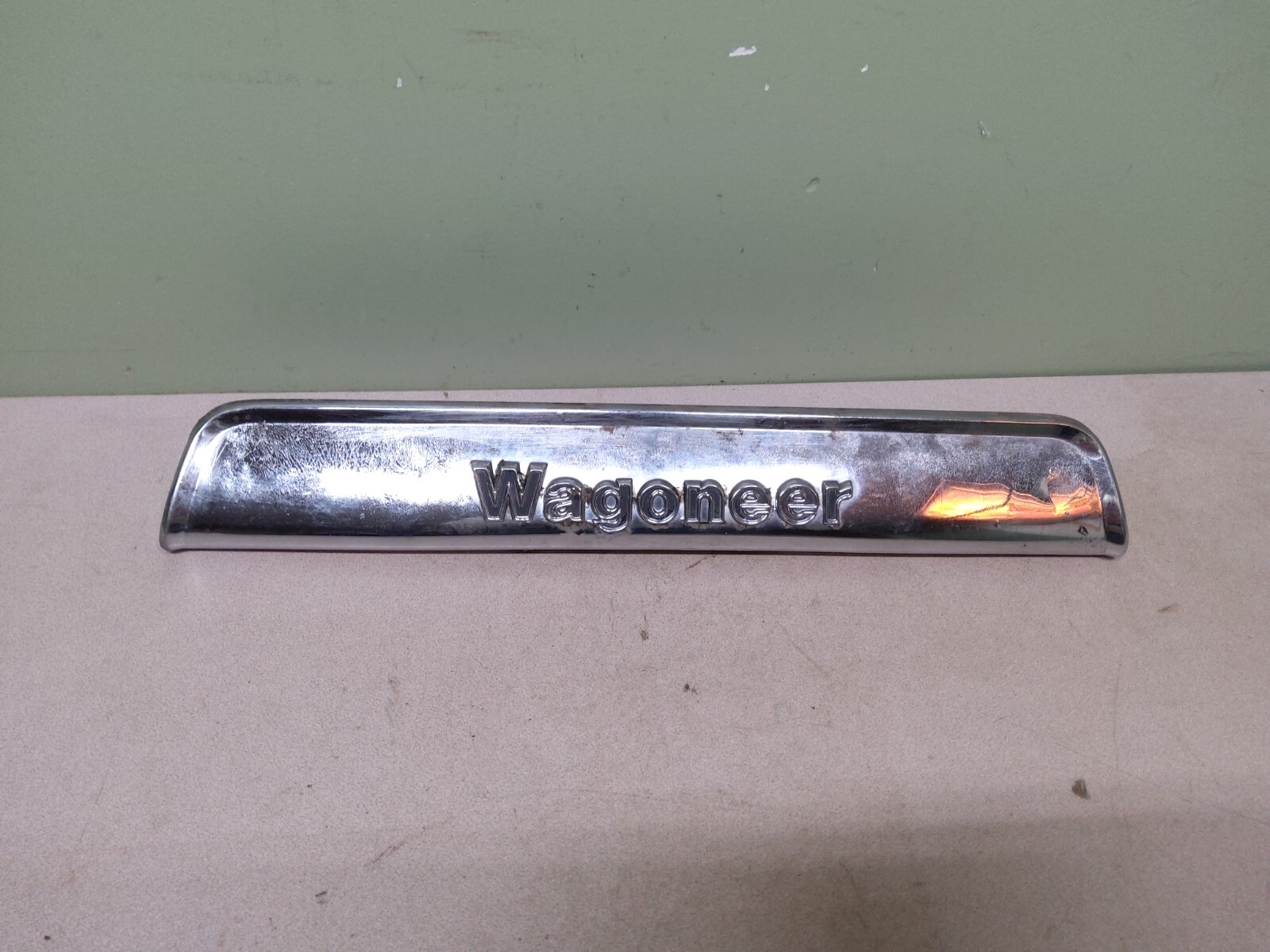 1970s jeep grand wagoneer tailgate emblem chrome ratrod hotrod | eBay