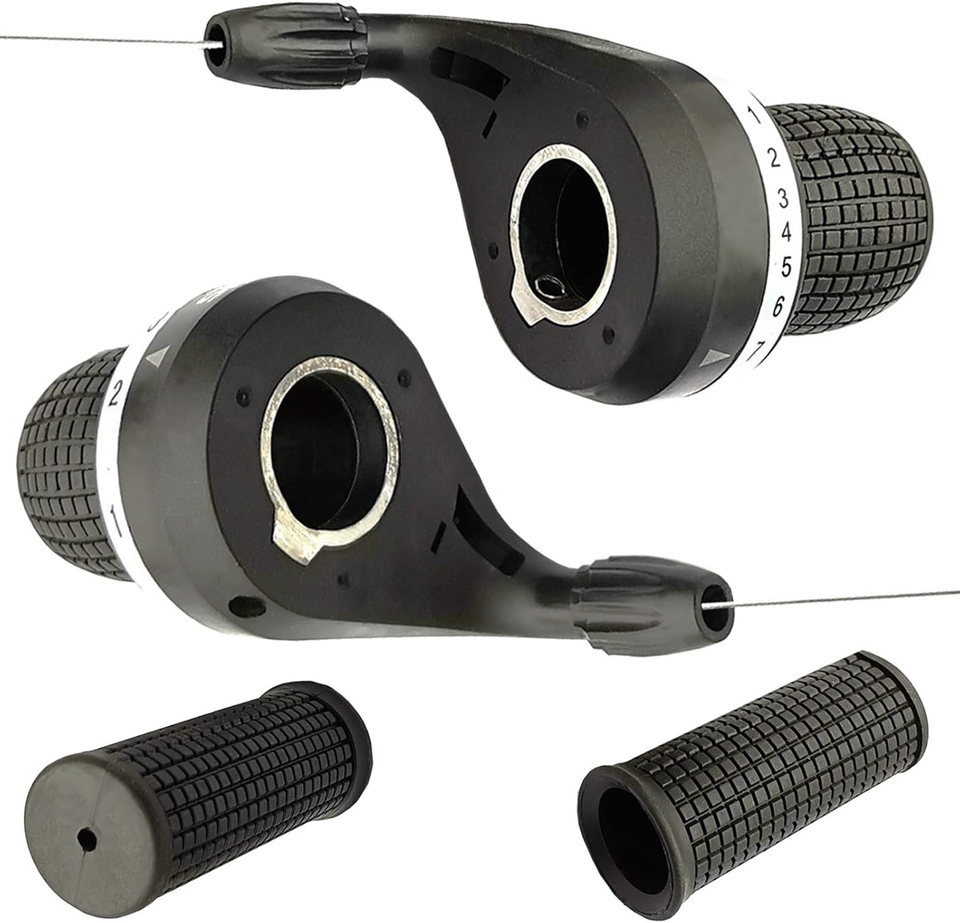 1 Pair Bicycle Twist Grip Gear Shifters 3X7 Speed DIP Compatible for ...