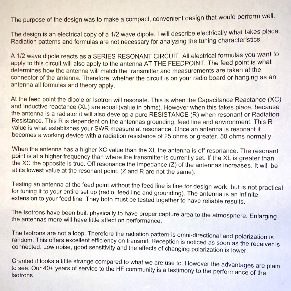 ISOTRON 10 - 10 Meter Amateur Radio Antenna. For Limited Space or HOA ...