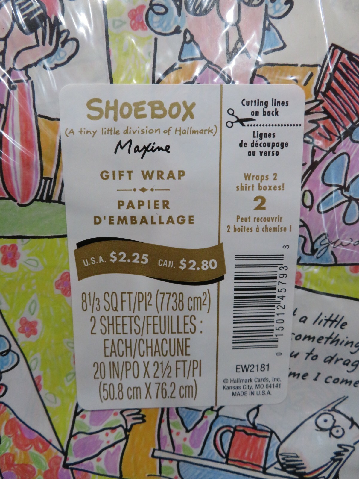 Vintage RETRO Hallmark SHOEBOX-MAXINE-SAYINGS & DRAWINGS Gift Wrapping ...