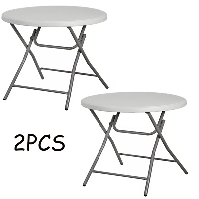 2PCS 32"Cocktail Table Round High Top Folding Table Round High Top ...