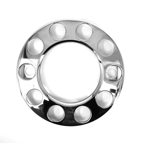 2 x 10 Stud Donuts 22.5" Chrome Stainless Steel Scania Volvo DAF ...