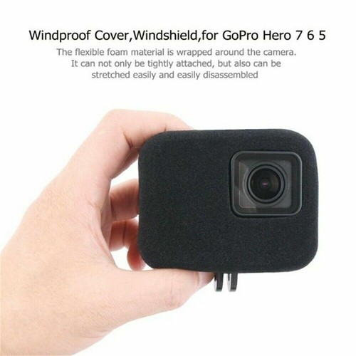 Black Windproof Windslayer Sponge Foam Cover For Gopro Hero 7 6 5 Black ...